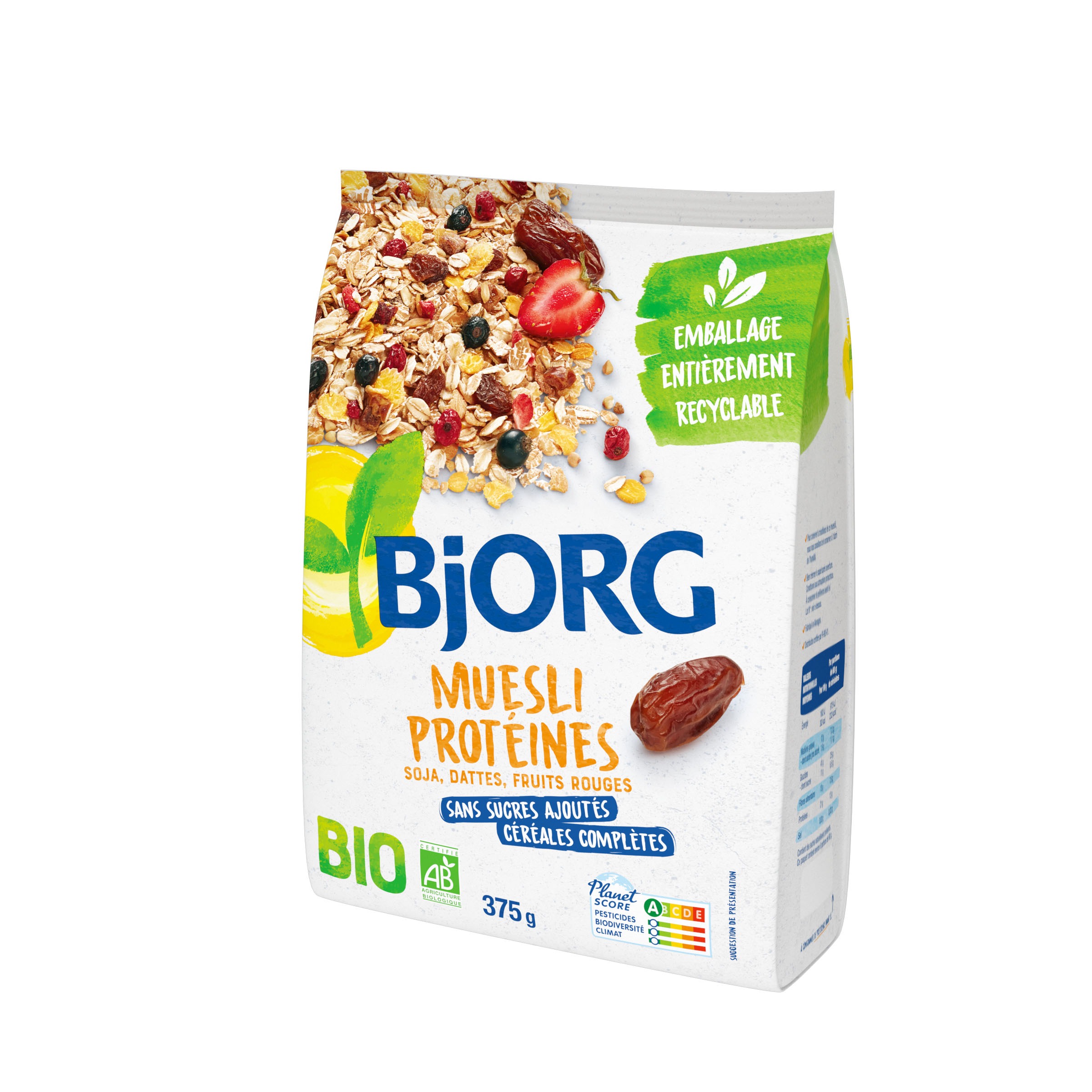 Muesli proteines et fruits rouges bio - Bjorg