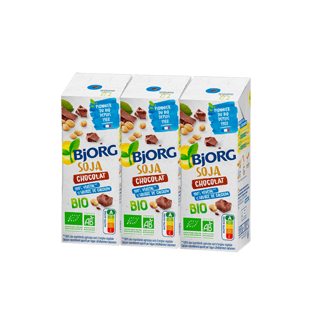 Boisson végétale Boisson végétale soja chocolat 3x25cl - Bjorg