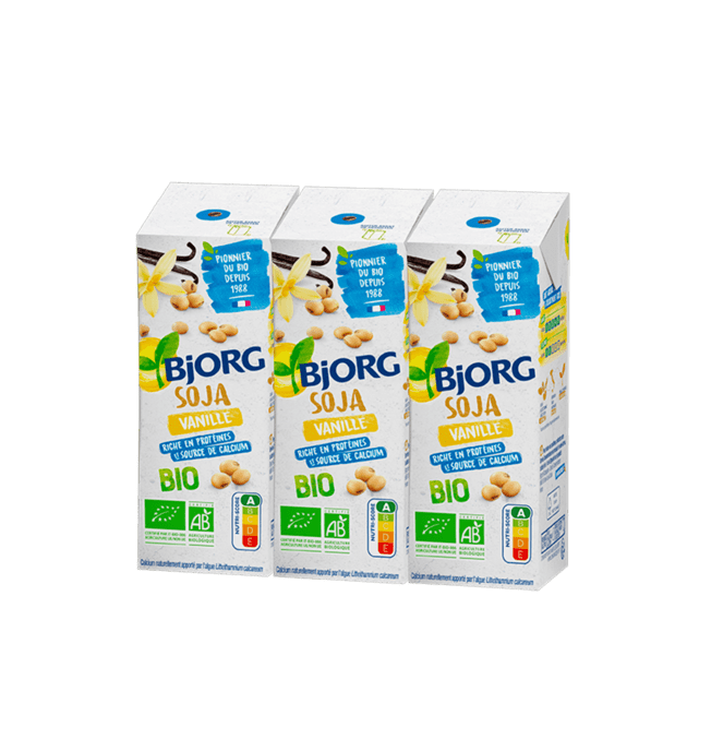 Boisson végétale au Boisson végétale soja vanille 3x25cl - Bjorg
