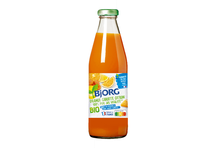 Jus orange carotte citron 75cl - Bjorg
