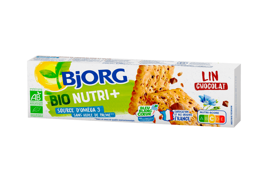 Biscuits nutri + lin chocolat 138g - Bjorg