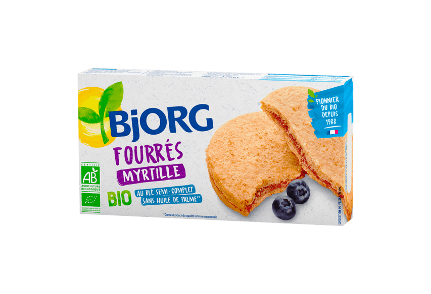 Biscuits Fourrés aux myrtilles 175g - Bjorg