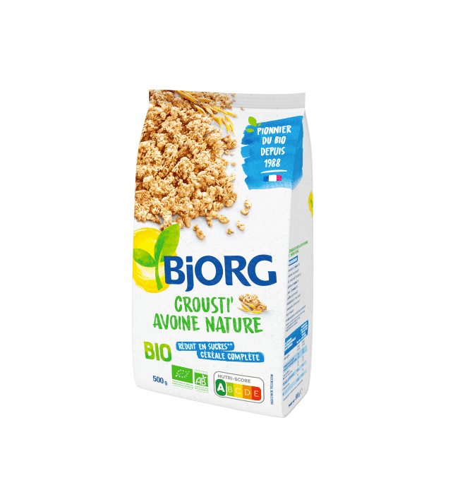 Céréales petit-déjeuner Céréales Crousti avoine nature 500g - Bjorg