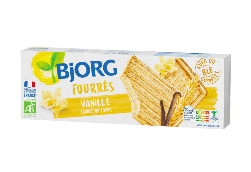 Biscuits Biscuits Fourrés vanille 225g - Bjorg