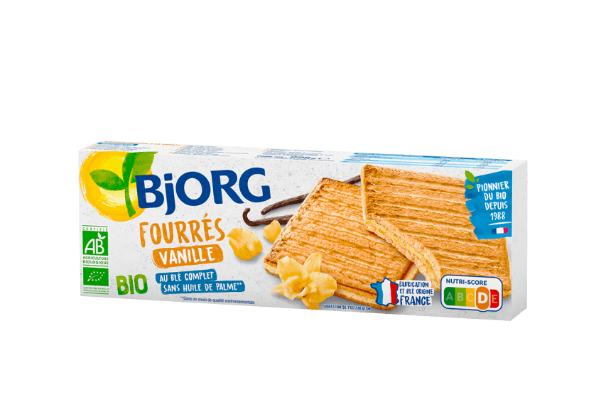 Biscuits Biscuits Fourrés vanille 225g - Bjorg