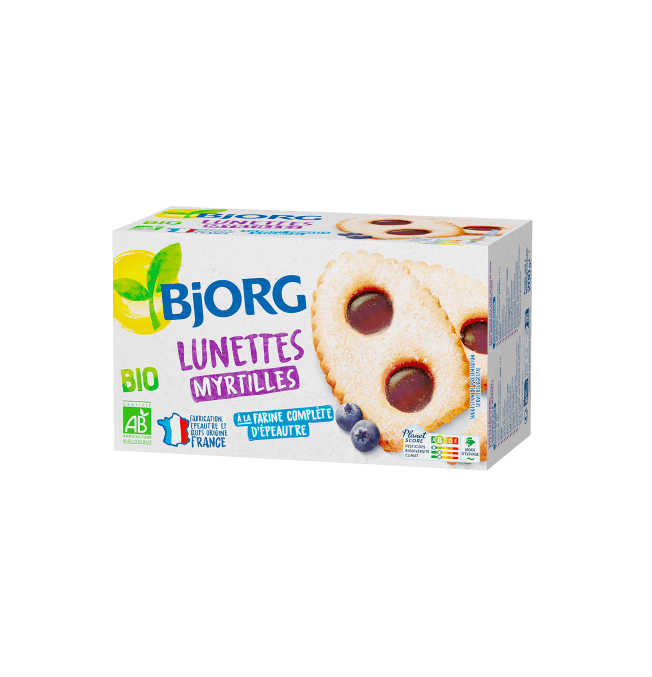 Biscuits lunettes à la myrtille 200g - Bjorg
