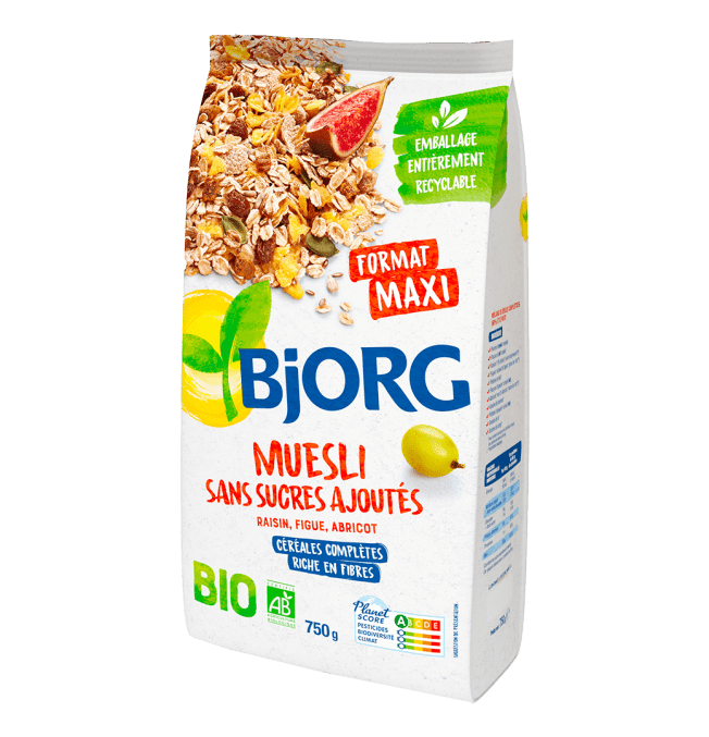 Céréales Muesli sans sucres ajoutés 750g - Bjorg