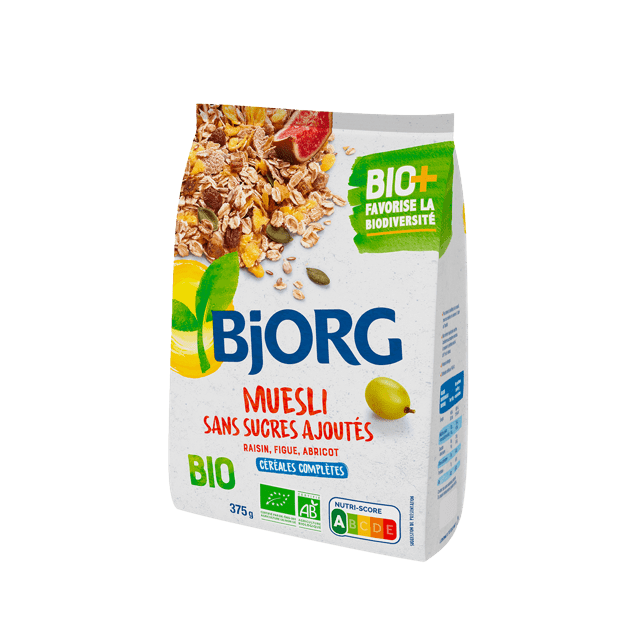 Céréales Muesli sans sucres ajoutés 375g - Bjorg