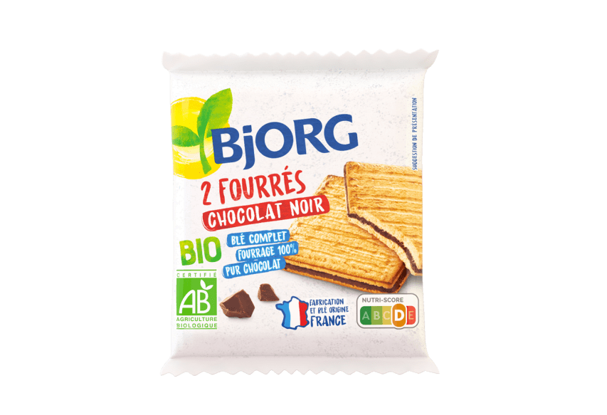 Fourrés Chocolat Noir 50g (pochon de 2 biscuits) - Bjorg